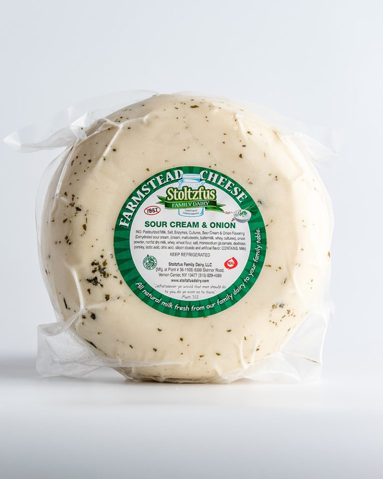 Sour Cream & Onion Farmstead Cheese 2 lb. Wheel - Stoltzfus Family Dairy