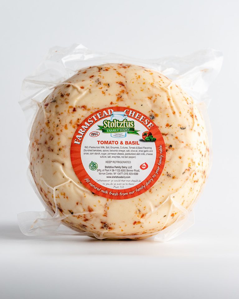 Tomato & Basil Farmstead Cheese 2 lb. Wheel (lb. price) - Stoltzfus ...